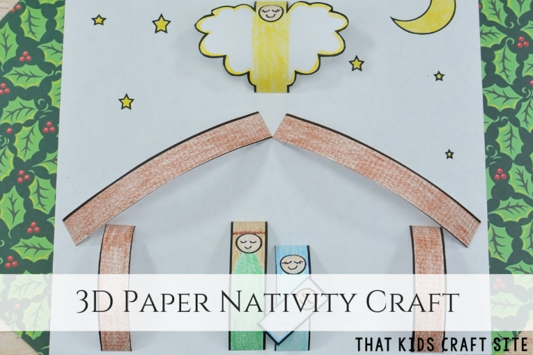 Printable Paper Nativity Craft for Kids - That Kids' Craft Site