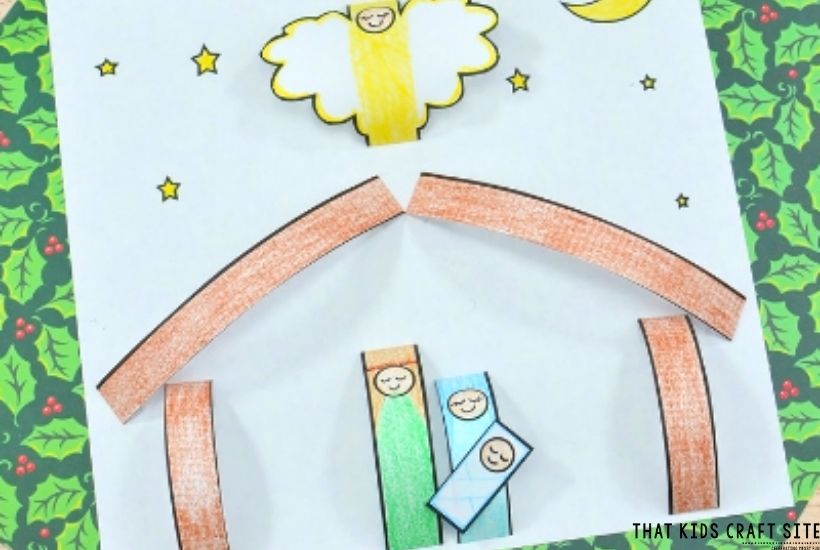 Printable Paper Nativity Craft for Kids - That Kids' Craft Site