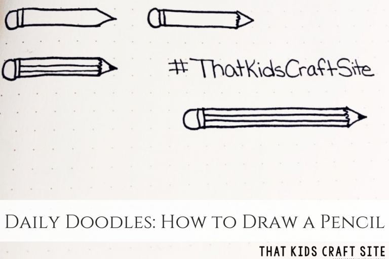 How to Draw a Pencil {Step by Step Doodle Tutorial} - That Kids' Craft Site