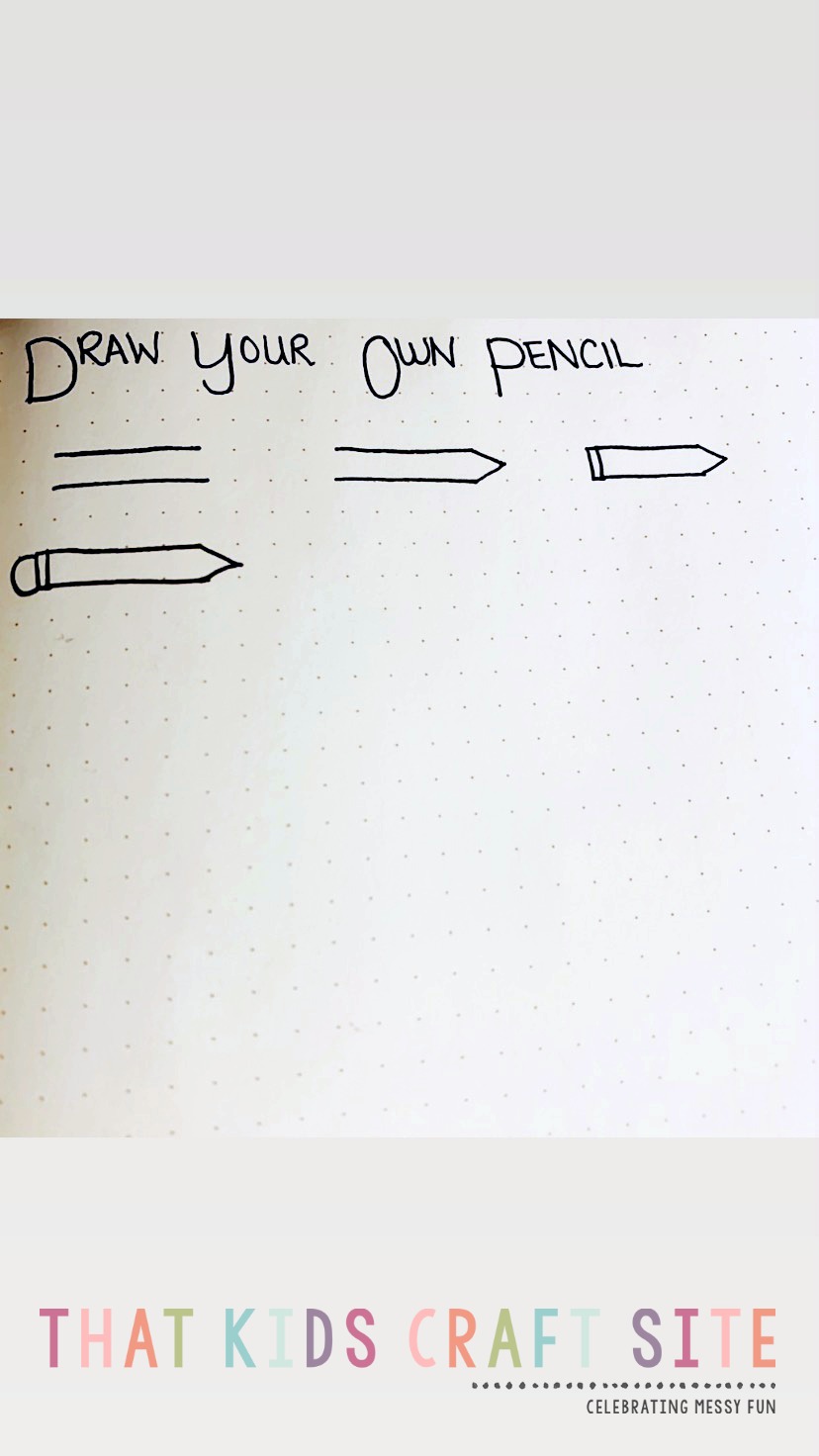 How to Draw a Pencil {Step by Step Doodle Tutorial} - That Kids' Craft Site