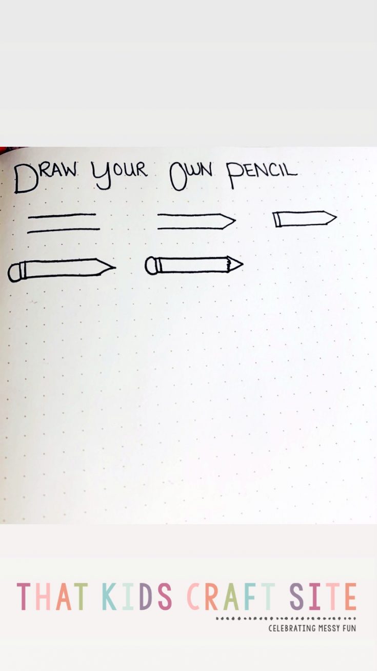 How to Draw a Pencil {Step by Step Doodle Tutorial} - That Kids' Craft Site