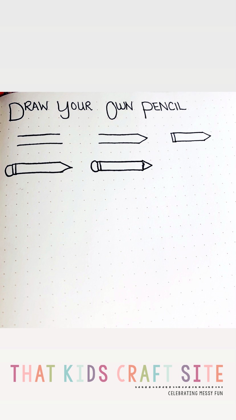 How to Draw a Pencil {Step by Step Doodle Tutorial} - That Kids' Craft Site