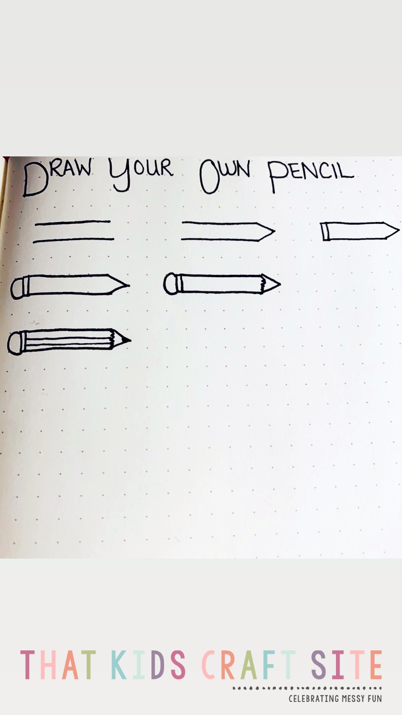 How to Draw a Pencil {Step by Step Doodle Tutorial} - That Kids' Craft Site
