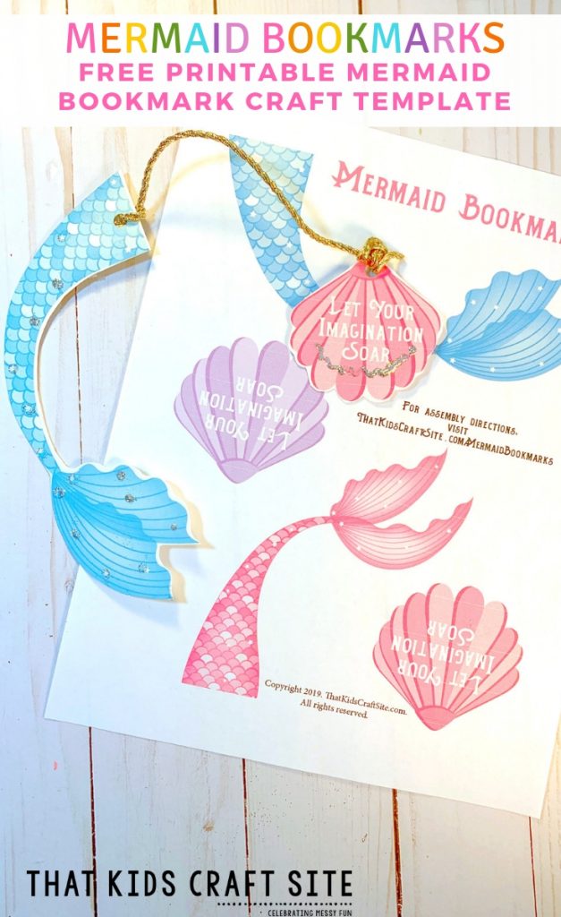 Mermaid Bookmarks {Free Printable} - That Kids' Craft Site