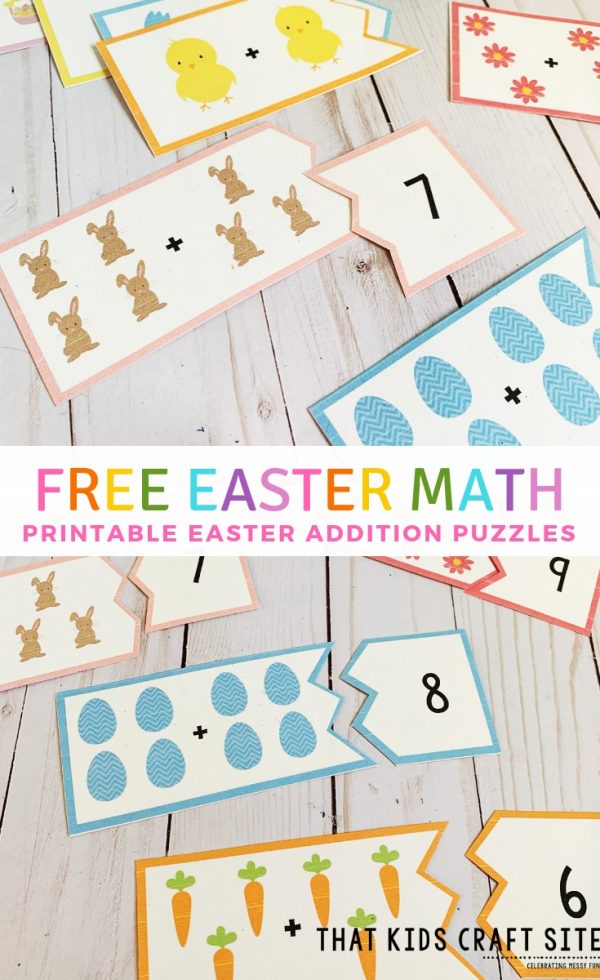 {FREE} Easter Math Puzzles - That Kids' Craft Site