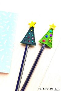 DIY Christmas Pencil Toppers - That Kids' Craft Site
