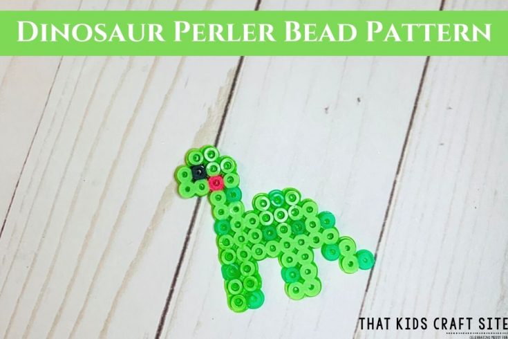 Dinosaur Perler Bead Pattern - That Kids' Craft Site