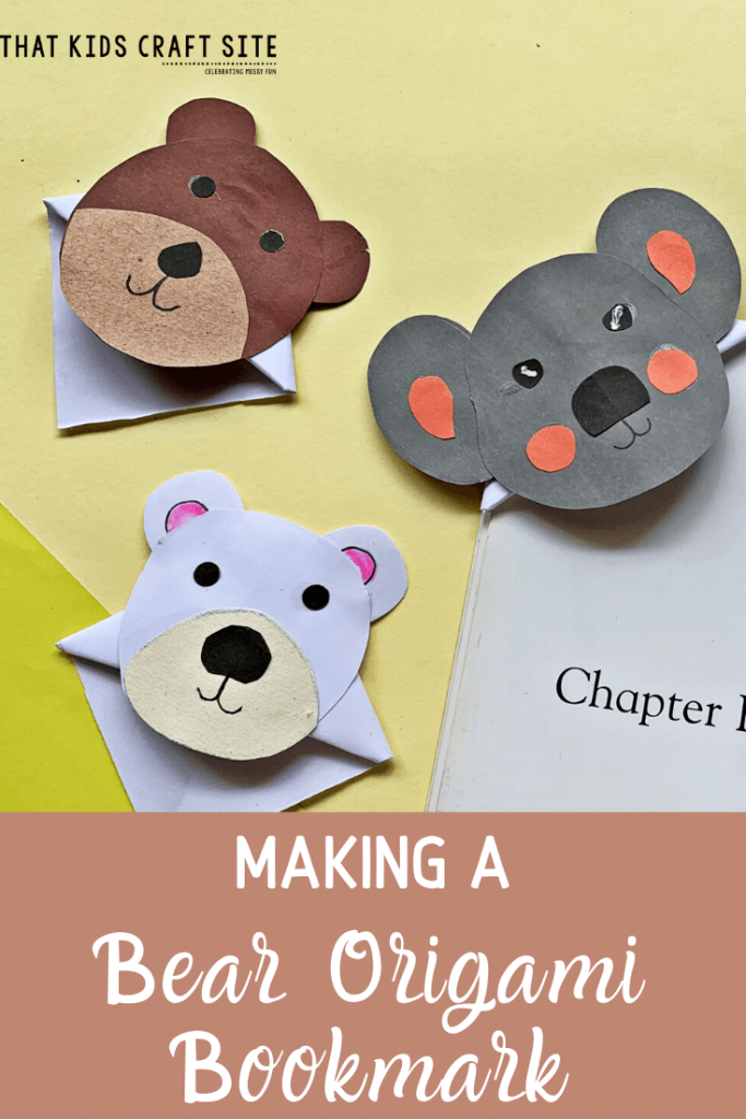 Bear Origami Bookmark with Free Patterns - That Kids' Craft Site