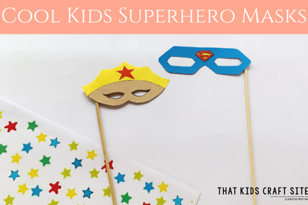 Cool Kids Superhero Masks with FREE Template - That Kids' Craft Site