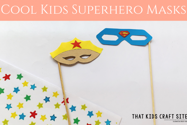 Cool Kids Superhero Masks with FREE Template - That Kids' Craft Site