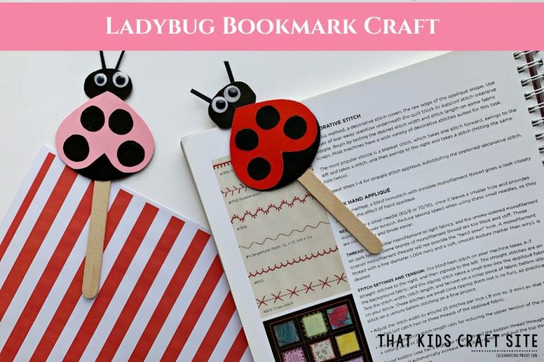 Ladybug Bookmark Craft for Kids - That Kids' Craft Site