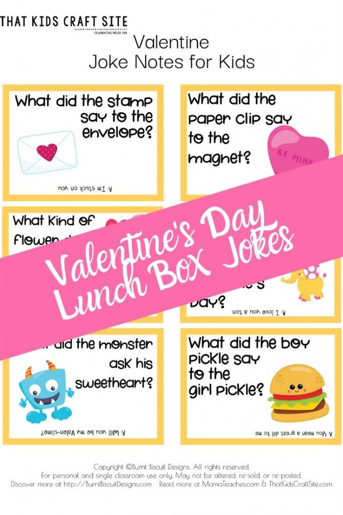 Valentines Jokes For Kids: Free Printable Lunchbox Joke Notes