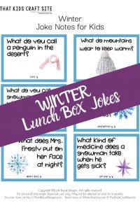 Free Printable Winter Jokes for Kids - That Kids' Craft Site