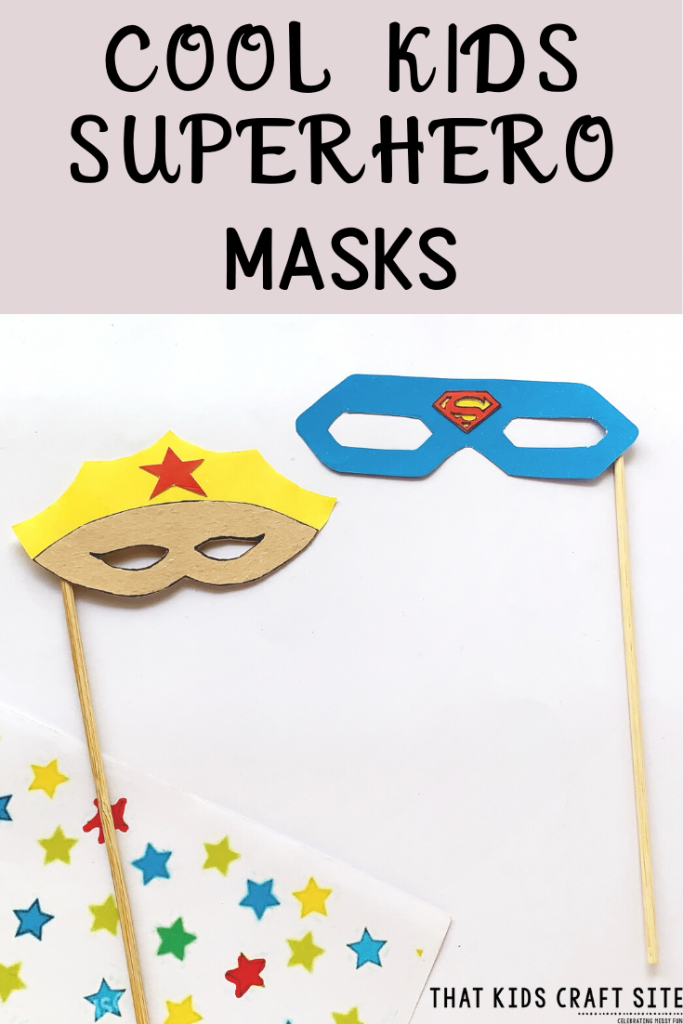 Cool Kids Superhero Masks with FREE Template - That Kids' Craft Site