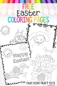 Free Easter Banner Printable to Color - That Kids' Craft Site