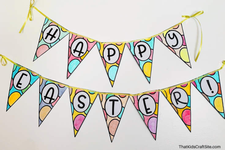 Free Easter Banner Printable to Color - That Kids' Craft Site