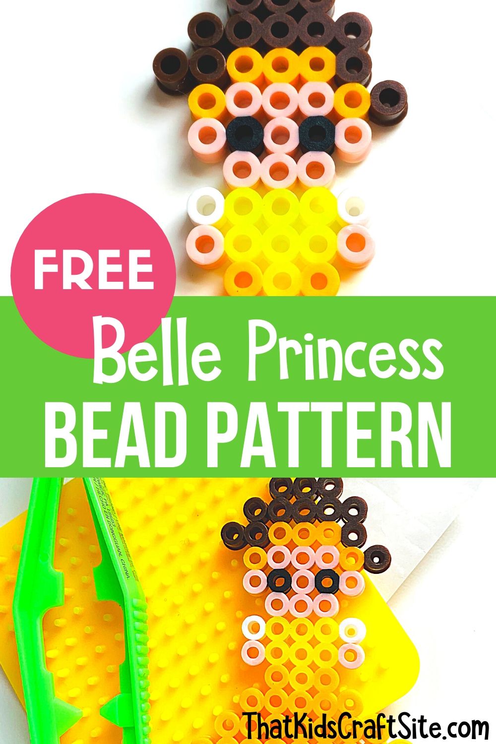 Princess Belle Perler Bead Pattern - That Kids' Craft Site