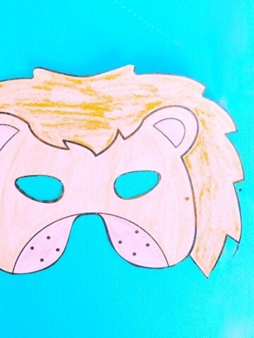 Giraffe Mask Craft {Free Printable Template} - That Kids' Craft Site