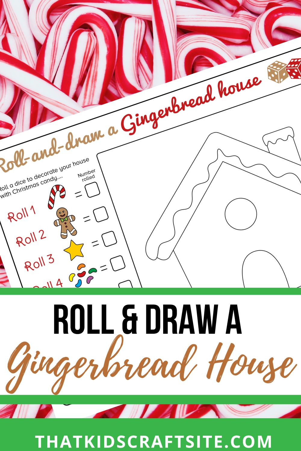 Roll and Draw Gingerbread House - That Kids' Craft Site
