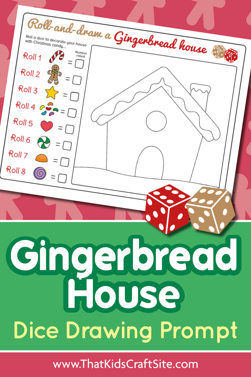 Roll and Draw Gingerbread House - That Kids' Craft Site