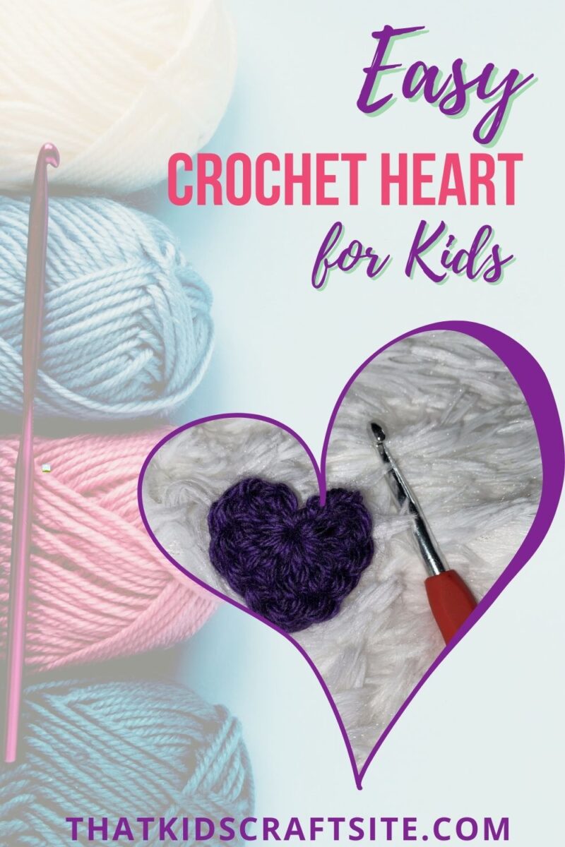 Easy Crochet Heart for Kids - That Kids' Craft Site