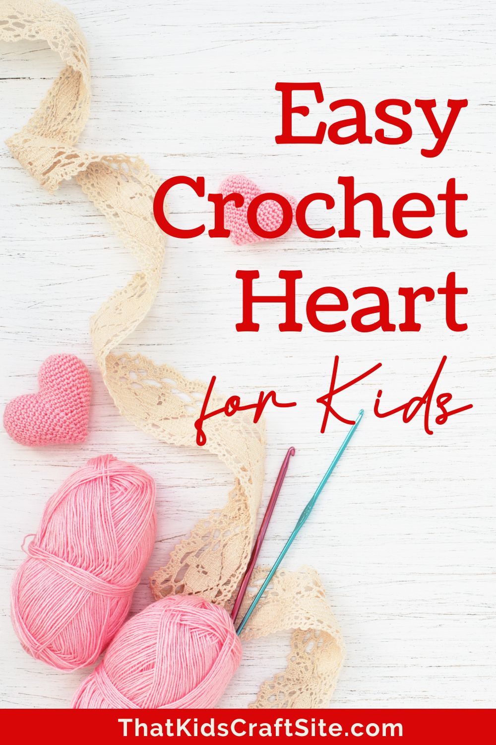 Easy Crochet Heart for Kids - That Kids' Craft Site