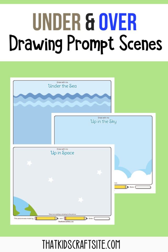 Preposition Drawing Prompts - That Kids' Craft Site