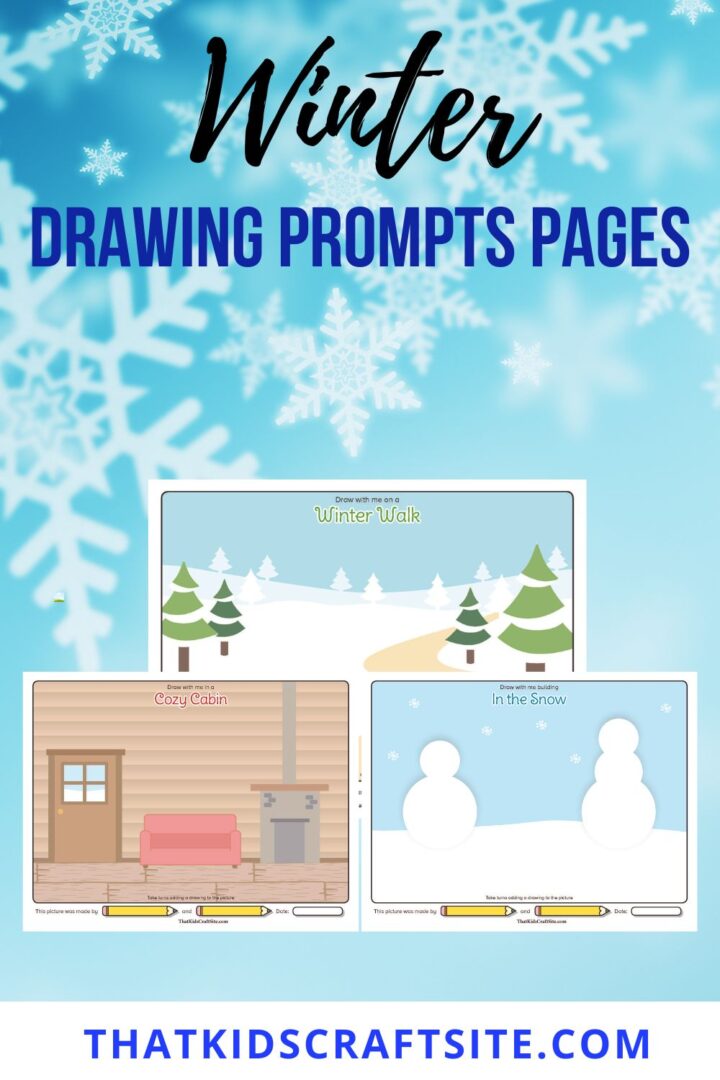 Winter Drawing Prompts Pages - That Kids' Craft Site