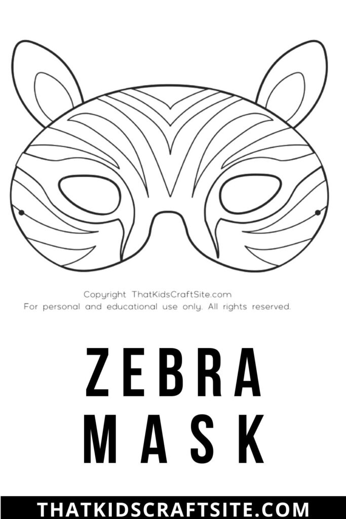 Zebra Mask That Kids Craft Site