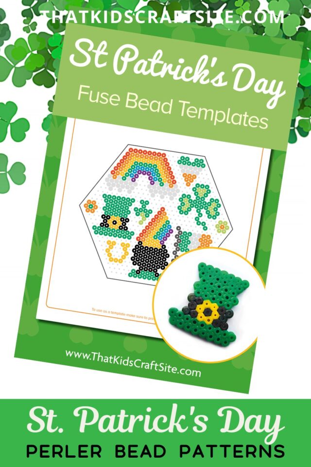 St. Patrick's Day Perler Bead Patterns - That Kids' Craft Site