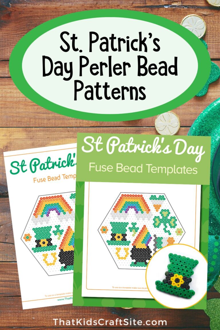 St. Patrick's Day Perler Bead Patterns - That Kids' Craft Site