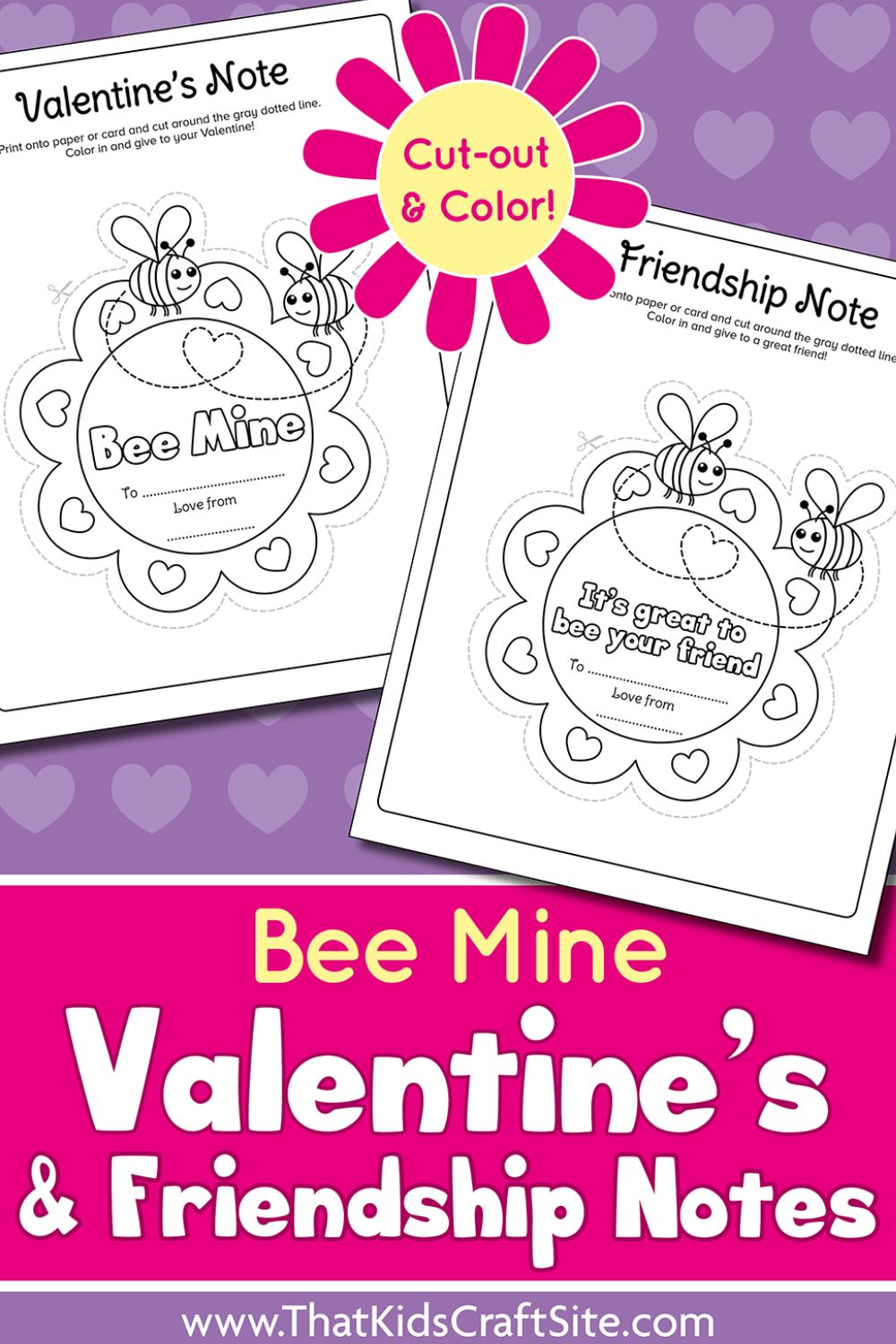 Valentine's Day Printable Notes - That Kids' Craft Site