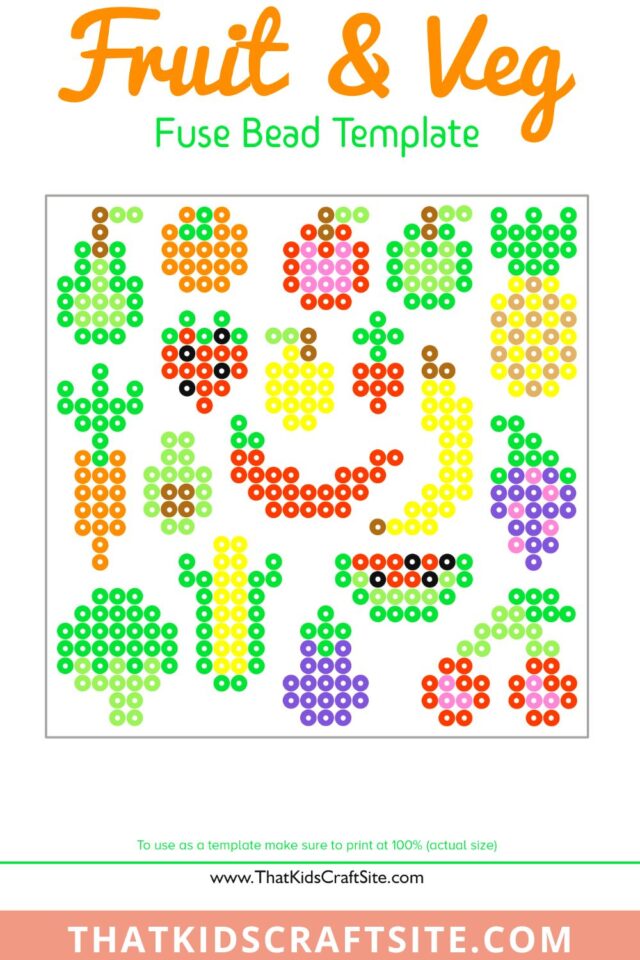 Fruits and Veggies Perler Bead Patterns - That Kids' Craft Site