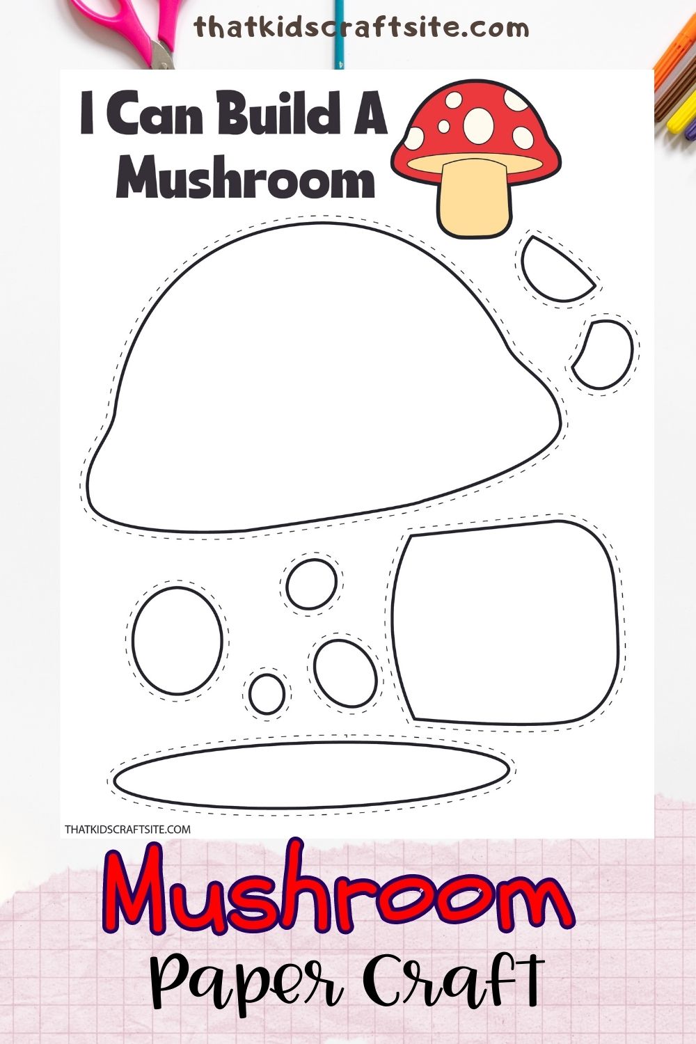 Mushroom Paper Craft - That Kids' Craft Site