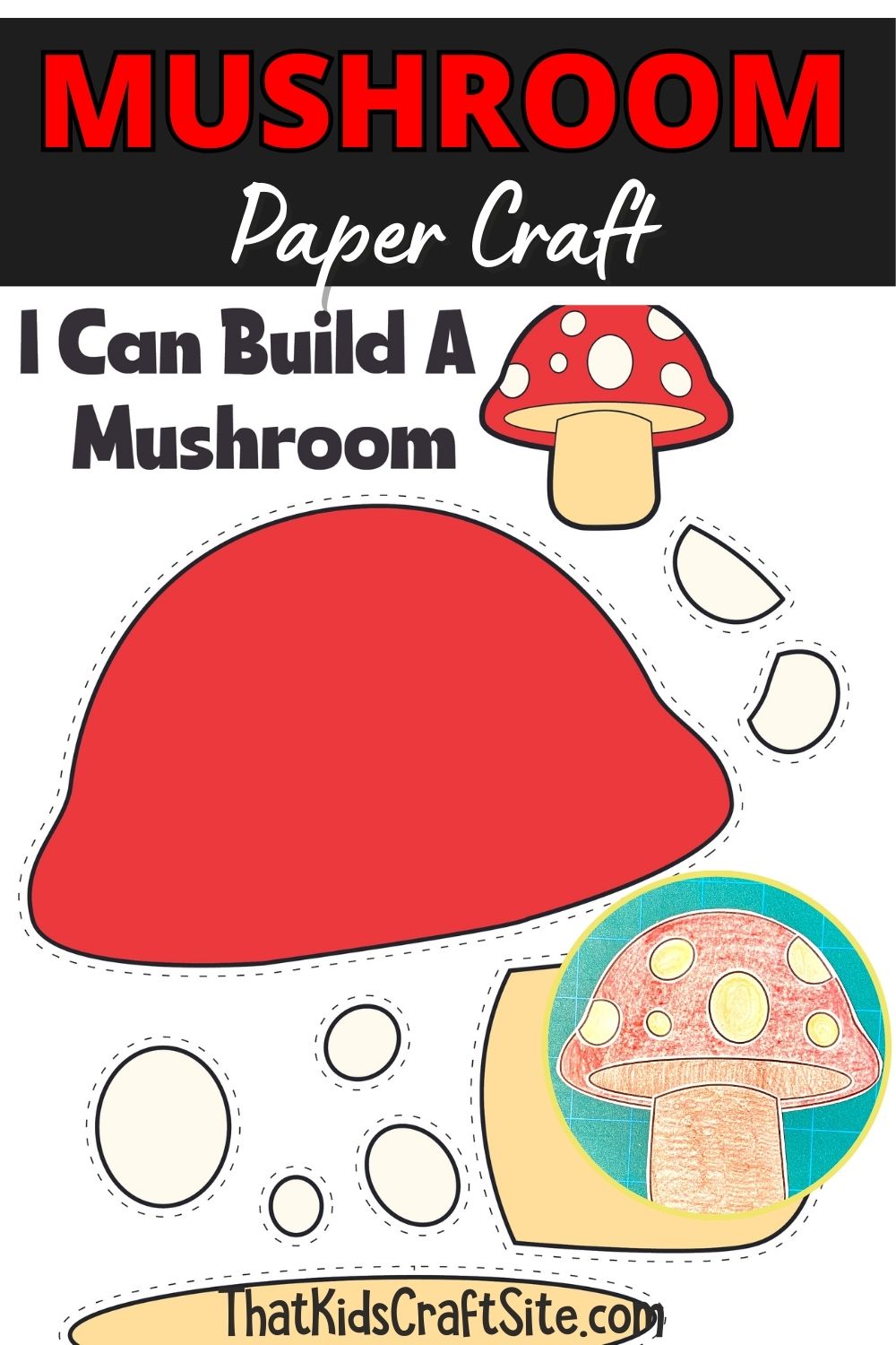Mushroom Paper Craft - That Kids' Craft Site
