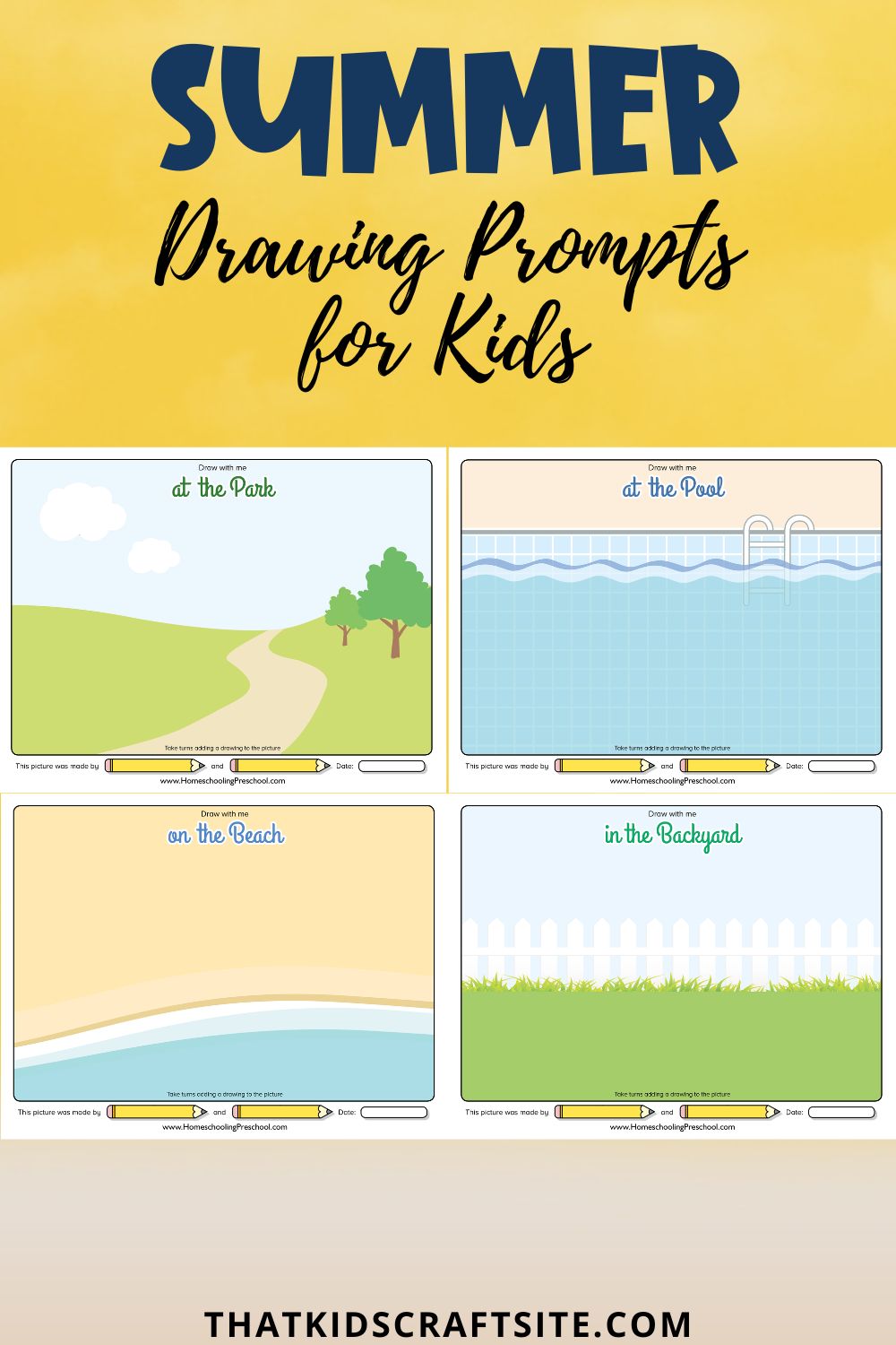 Summer Drawing Prompts for Kids - That Kids' Craft Site