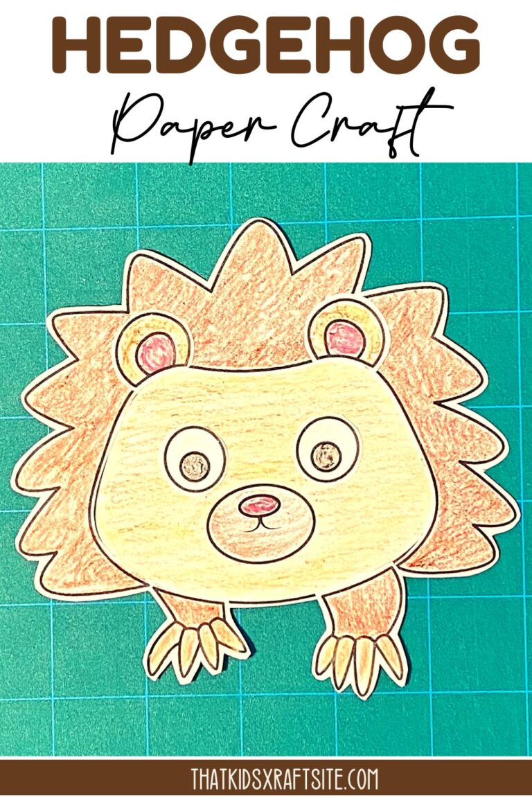 Hedgehog Paper Craft - That Kids' Craft Site