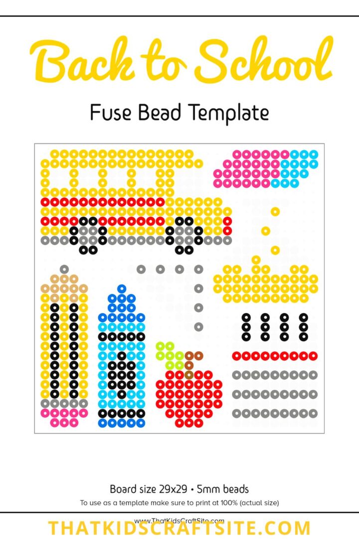 Back to School Perler Bead Patterns - That Kids' Craft Site