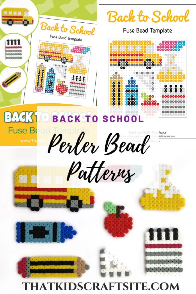 Back to School Perler Bead Patterns - That Kids' Craft Site