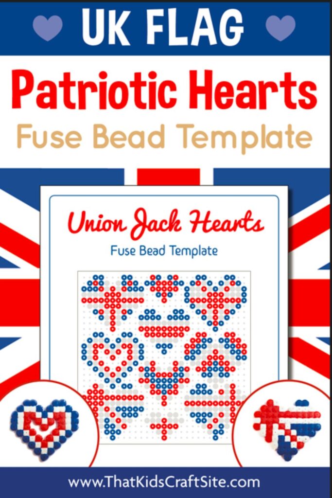 Union Jack Fuse Bead Patterns - That Kids' Craft Site