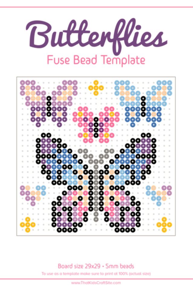 Butterfly Perler Bead Patterns - That Kids' Craft Site