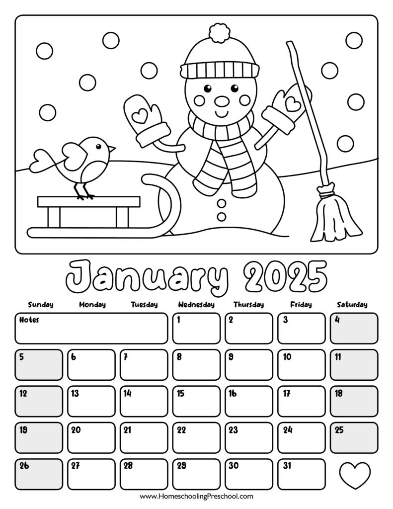 2025 Coloring Calendar: A Creative Way to Celebrate Each Month - That ...