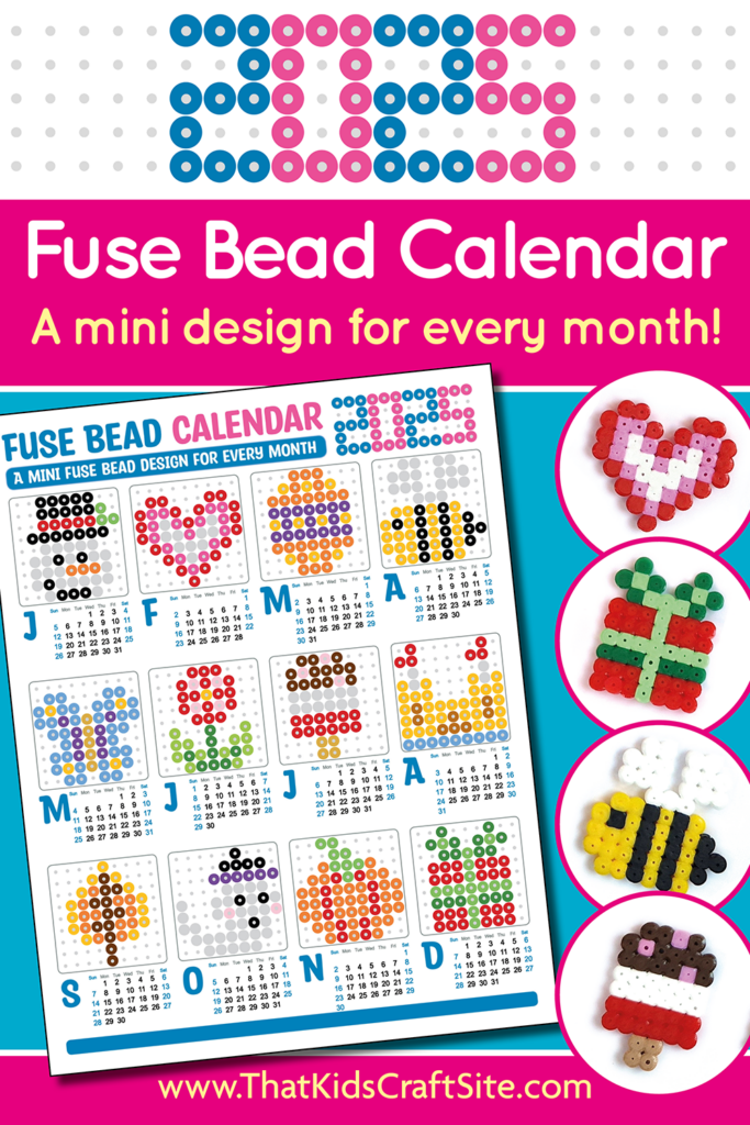 2025 Monthly Fuse Bead Calendar Crafts: A Year of Creativity - That ...